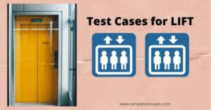 How to write test case for lift