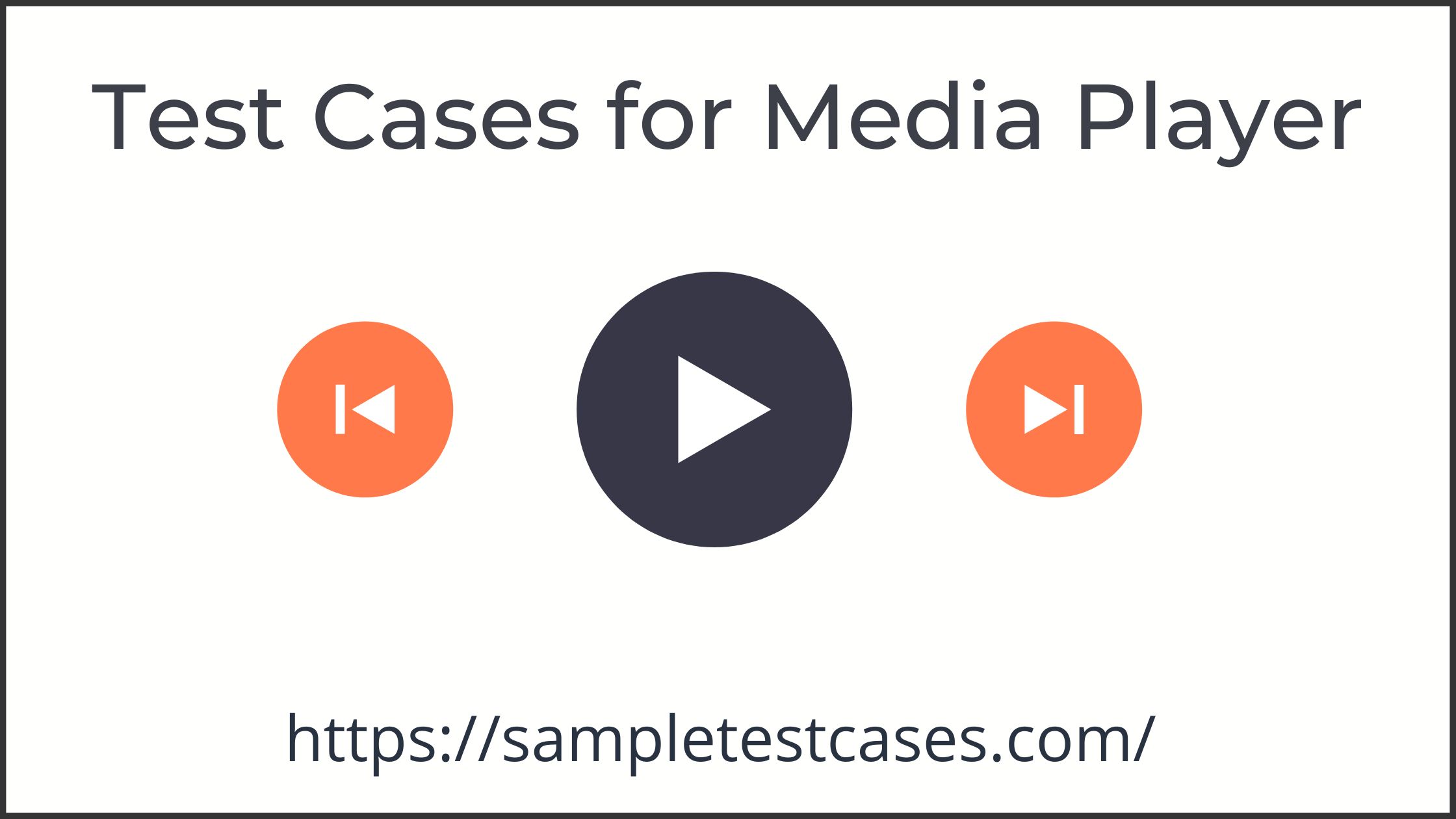 Test Cases For Media player