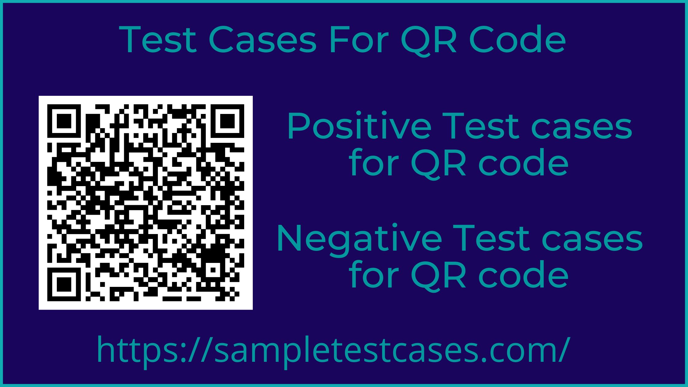 Test Cases For QR Code In Excel Sheet 2023 Test Cases For QR Code In Excel Sheet 2023