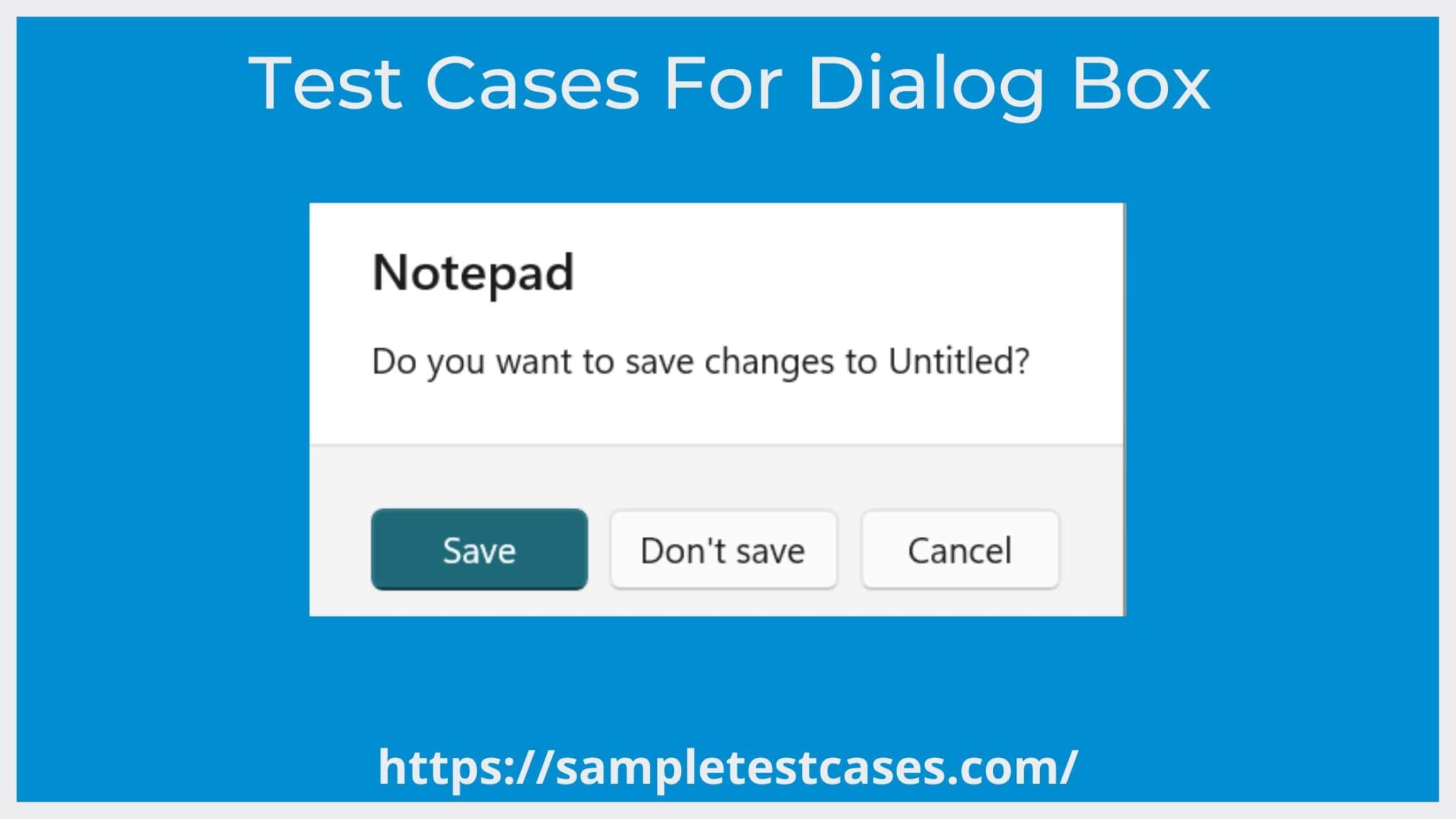 Test Cases For Dialog Box - 2024