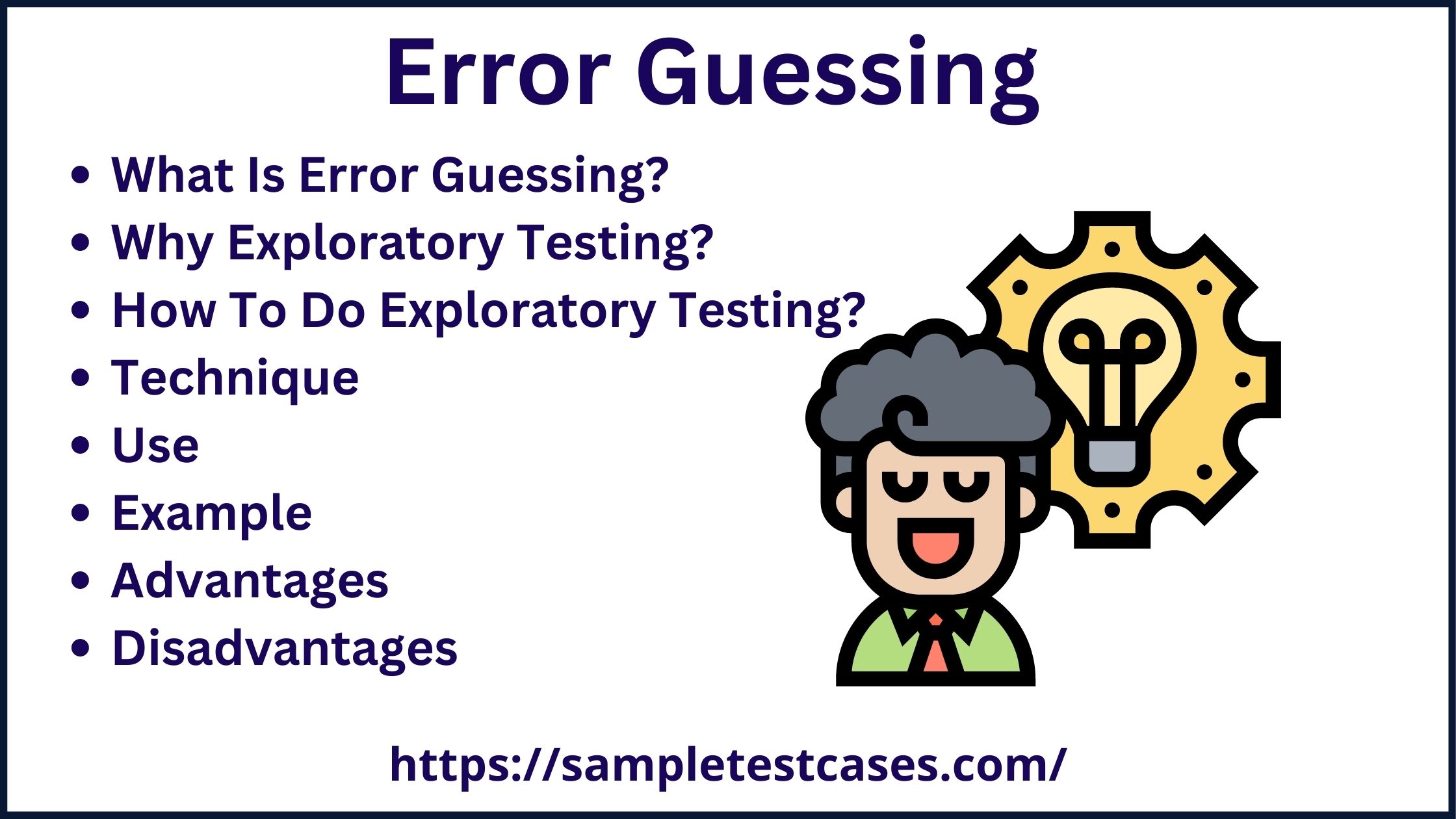 Error Guessing Technique Use Example Advantages Error Guessing Technique Use Example Advantages